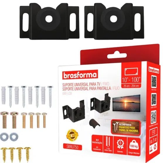 Suporte TV Universal Fixo LED LCD Smart TV 32 42 43 50 55 65 até 100 ...