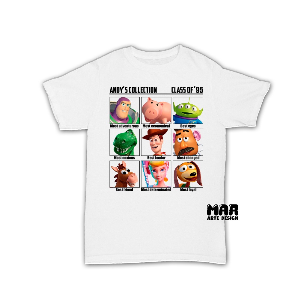 Camiseta Toy Story - Andy's Collection | Shopee Brasil
