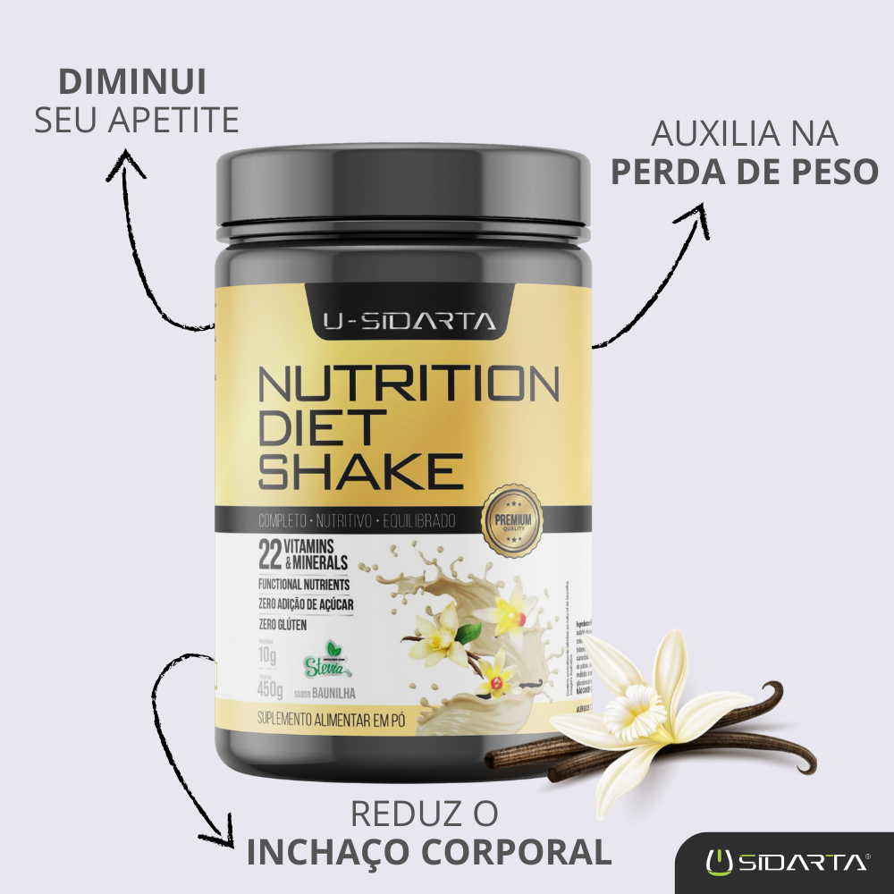 Shake com Whey Protein e 22 vitaminas e minerais - Baunilha | Shopee Brasil