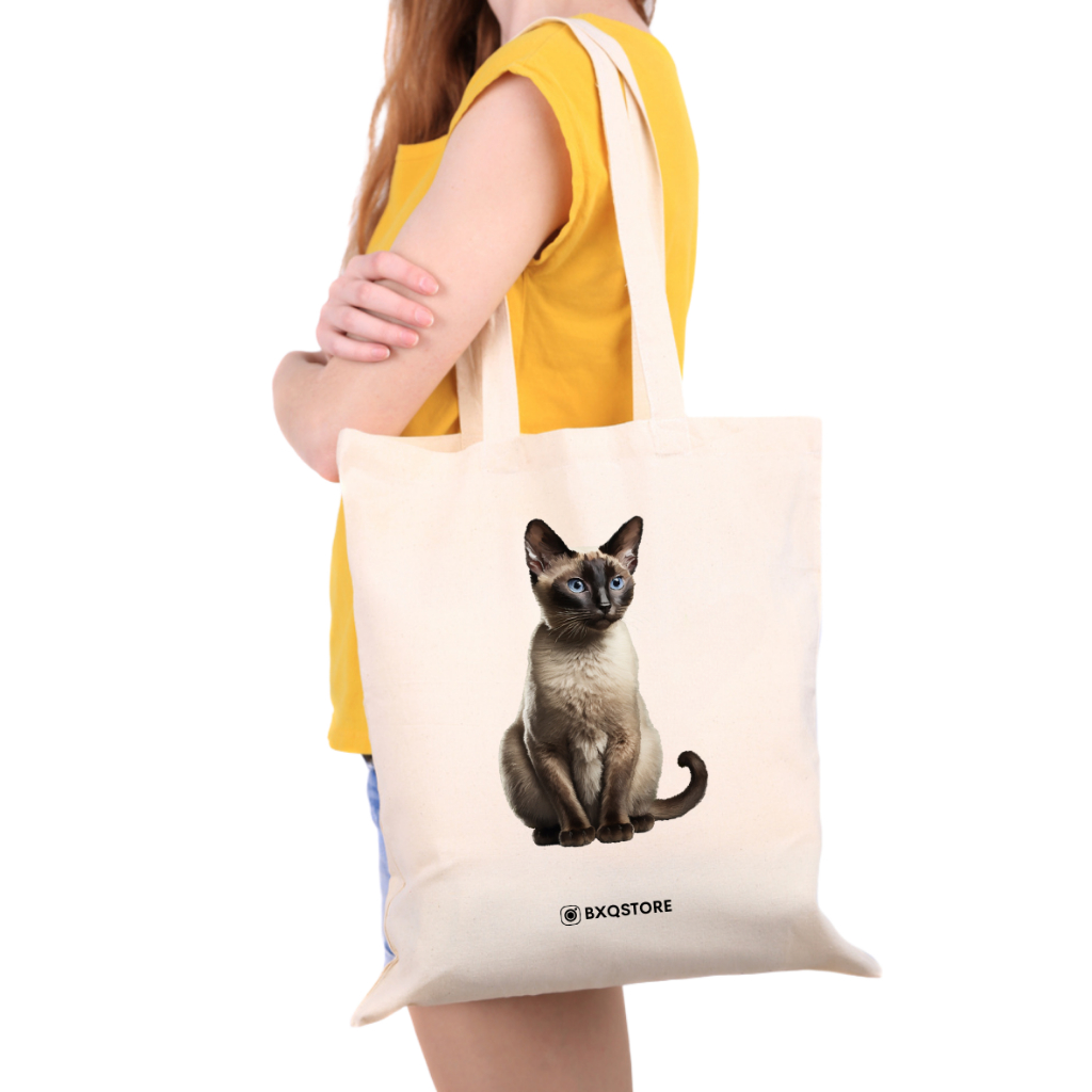 Sacola Ecobag Feminina - Gato Siamês 2 | Shopee Brasil