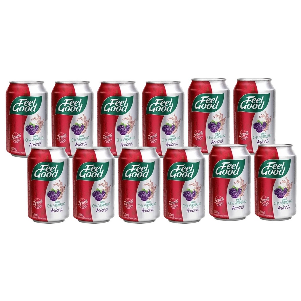 KIT CHA BRANCO AMORA FEEL GOOD 12X330ML | Shopee Brasil