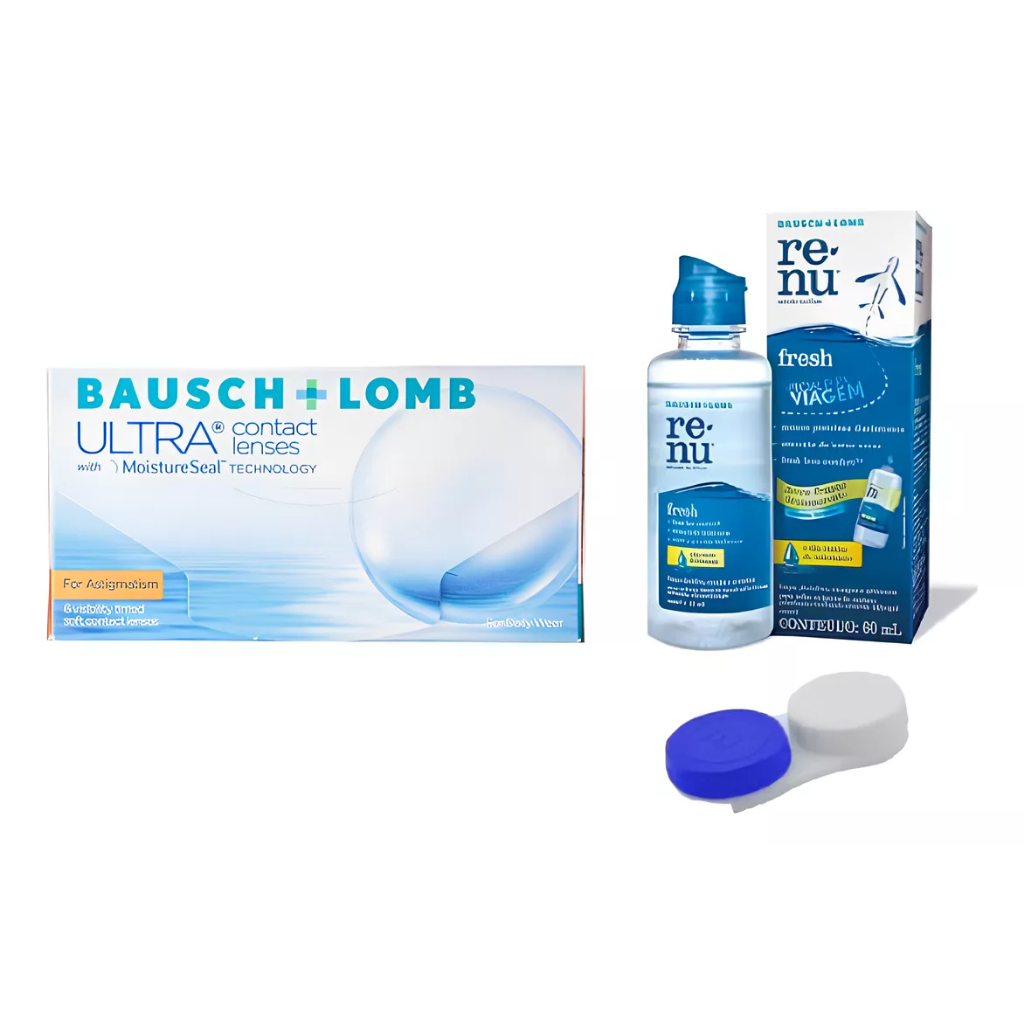 Lente De Contato Ultra Toric Astigmatismo + Renu Bausch | Shopee Brasil