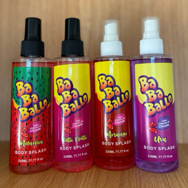 Kit 2 Body Splash Perfume Feminino Corporal Com Cheirinho de Chiclete ...