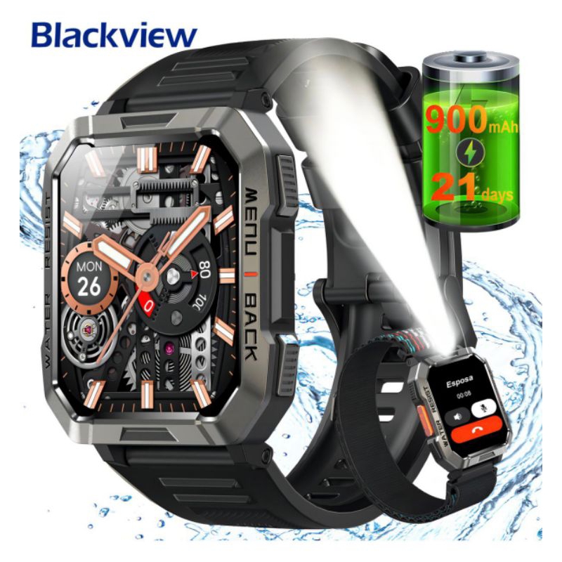 Relógio Inteligente Blackview Smart Watch W60 Lanterna Bluetooth ...