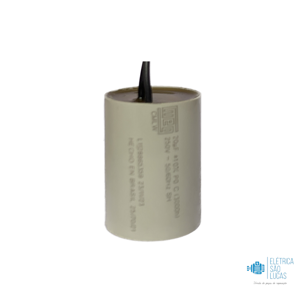 Capacitor Permanente 20 uF (microfarads) 250V - WEG | Shopee Brasil