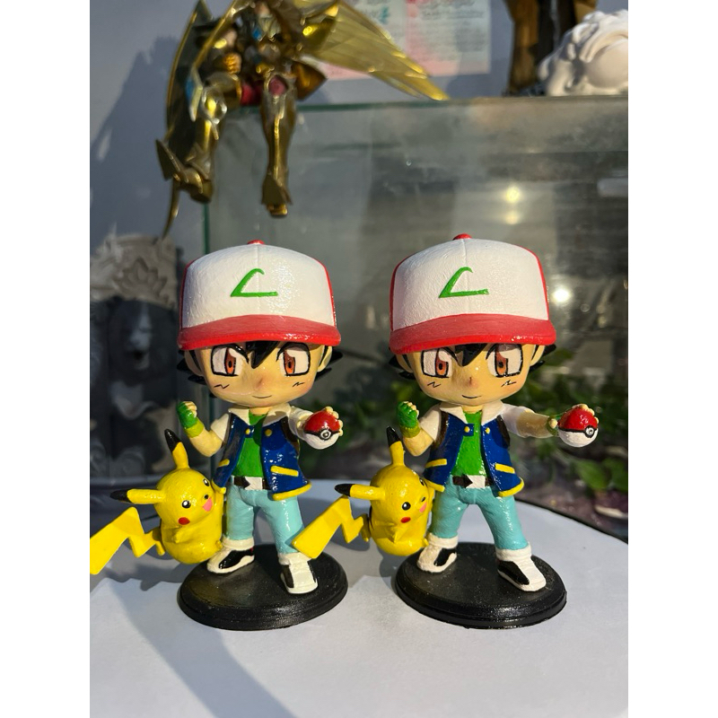 Chibi Ash figure Pokémon 10cm para fãs | Shopee Brasil
