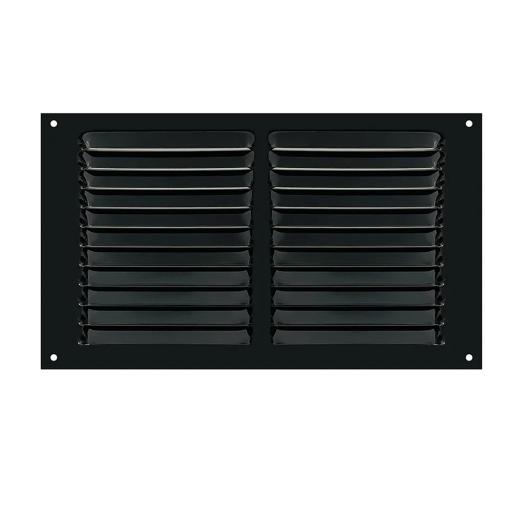 Grade De Ventilação Em Alumínio Preta 45x25 Cm | Shopee Brasil