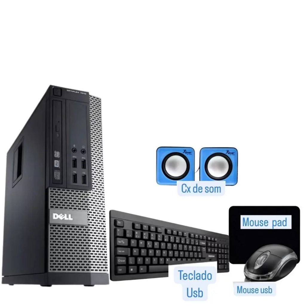 computador DELL optplex intel core i3 ssd 240gb 8GB kit pc com teclado ...