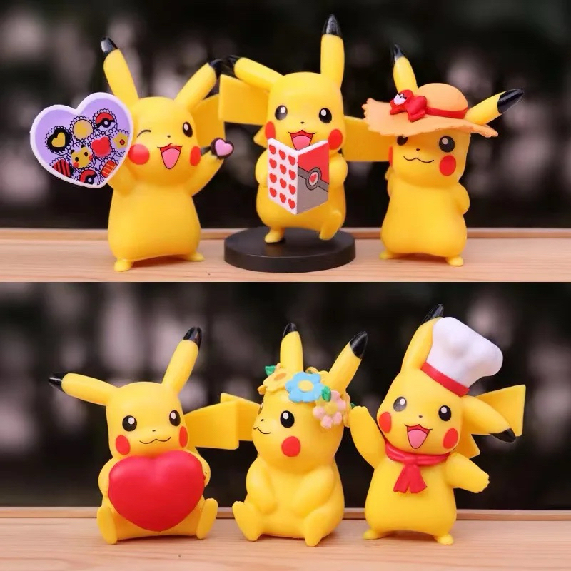 Coleção Pokemon 6 Personagens do Pikachu Colecionáveis | Shopee Brasil