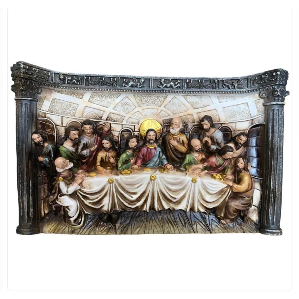 SANTA CEIA 3D EM RESINA IMPORTADA 18X30 | Shopee Brasil
