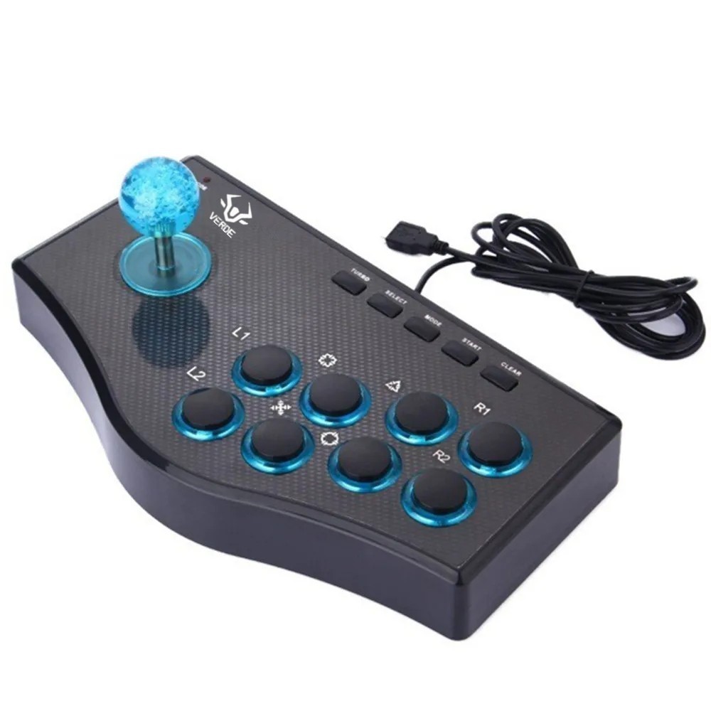 Retro Arcade Game Rocker Controller Joystick Para Ps2 Ps3 Pc Smart Tv Built In Vibrador