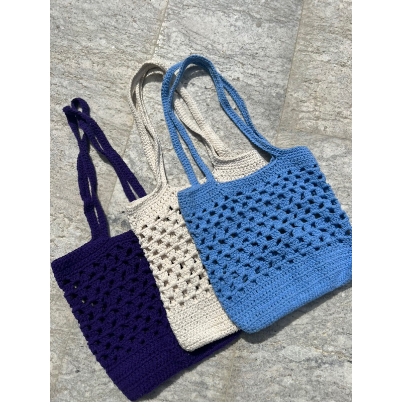 Bolsa Crochê /ecobag feita a mão/Bolsa praia | Shopee Brasil