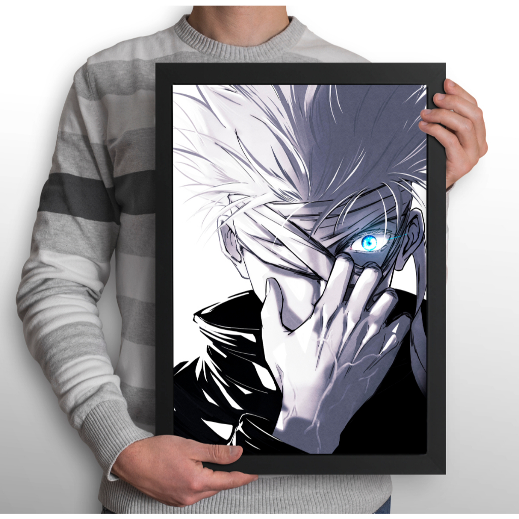Quadro Anime Jujutsu Kaisen - Personagem Gojo (Tamanho A3) | Shopee Brasil