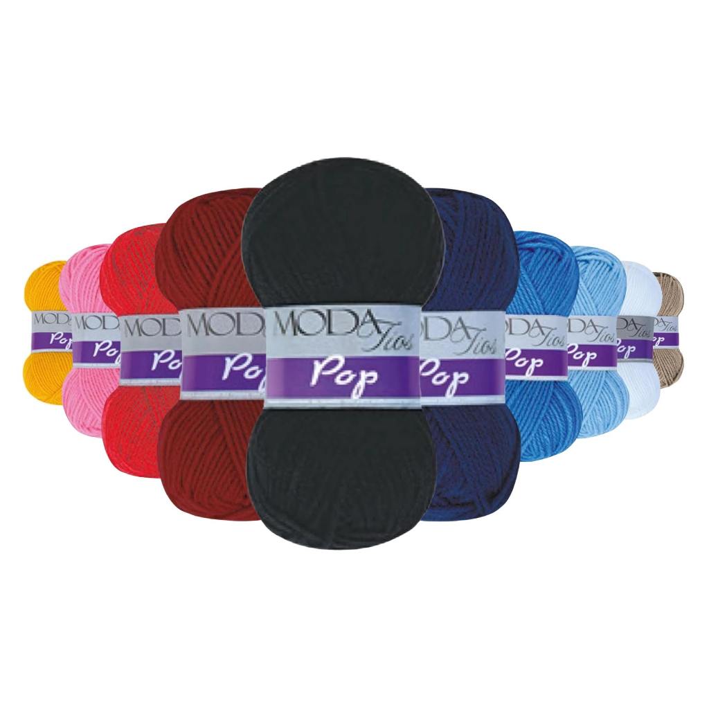 Kit 10 Novelos Fio de Lã Pop de Alta Qualidade 40G Tex 416 Artesanato ...