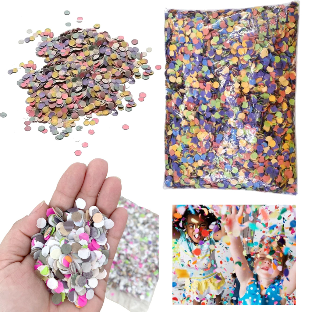 Kit Confetes Carnaval Coloridos 1kg Pacotes 100gr Decoração | Shopee Brasil
