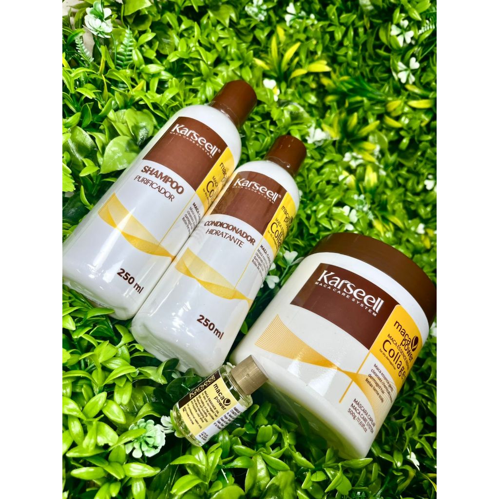 Kit Máscara Karseell 500g + 1 Shampoo 250ml + 1 Condicionador Karseell ...