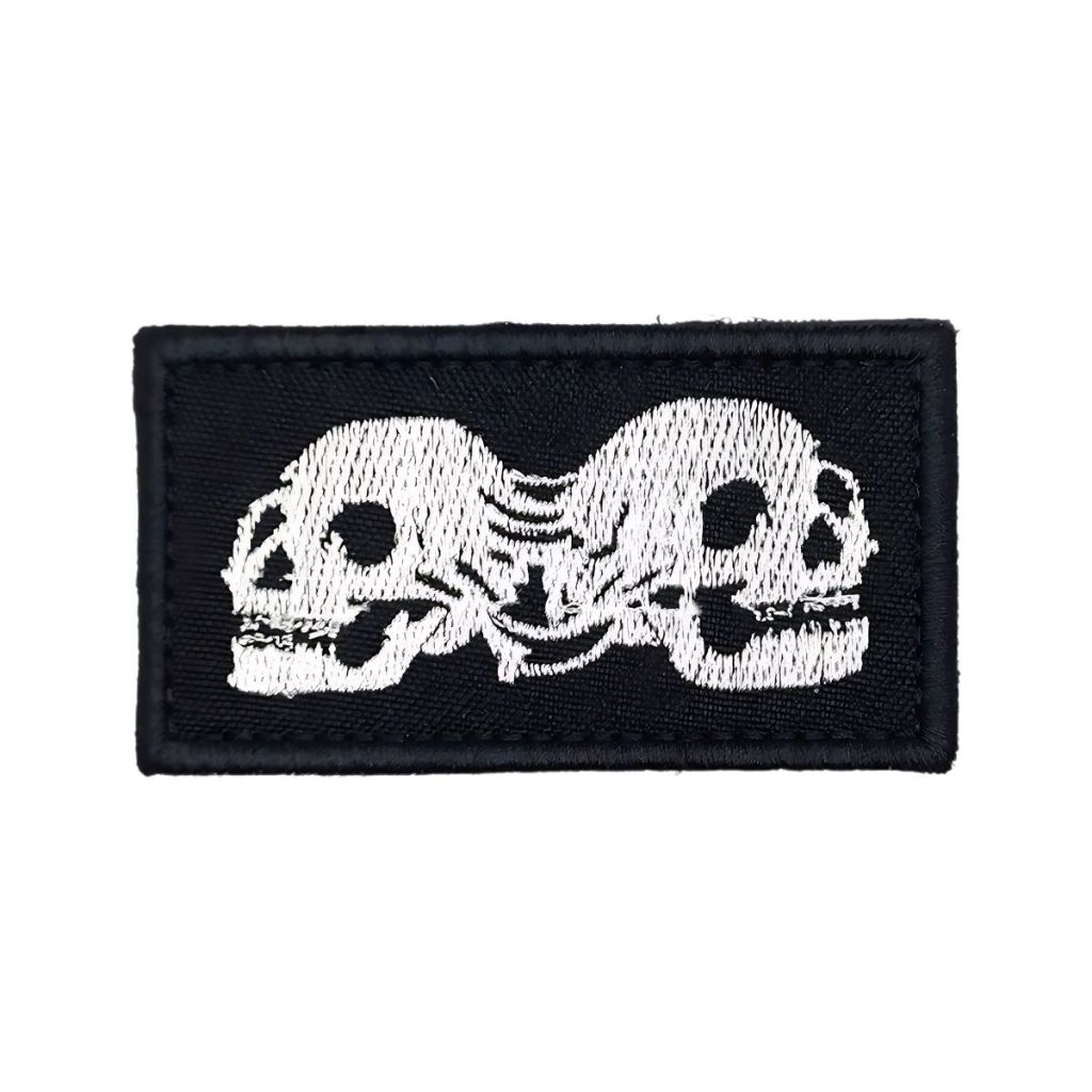 Patch Emblema Forward Caveira Dupla PMC Bordado com Velcro Airsoft Paintball - Ponto Militar ...