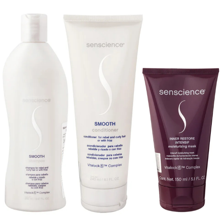 Senscience- Smooth Kit Shampoo Condicionador e Inner Restore Intensif ...