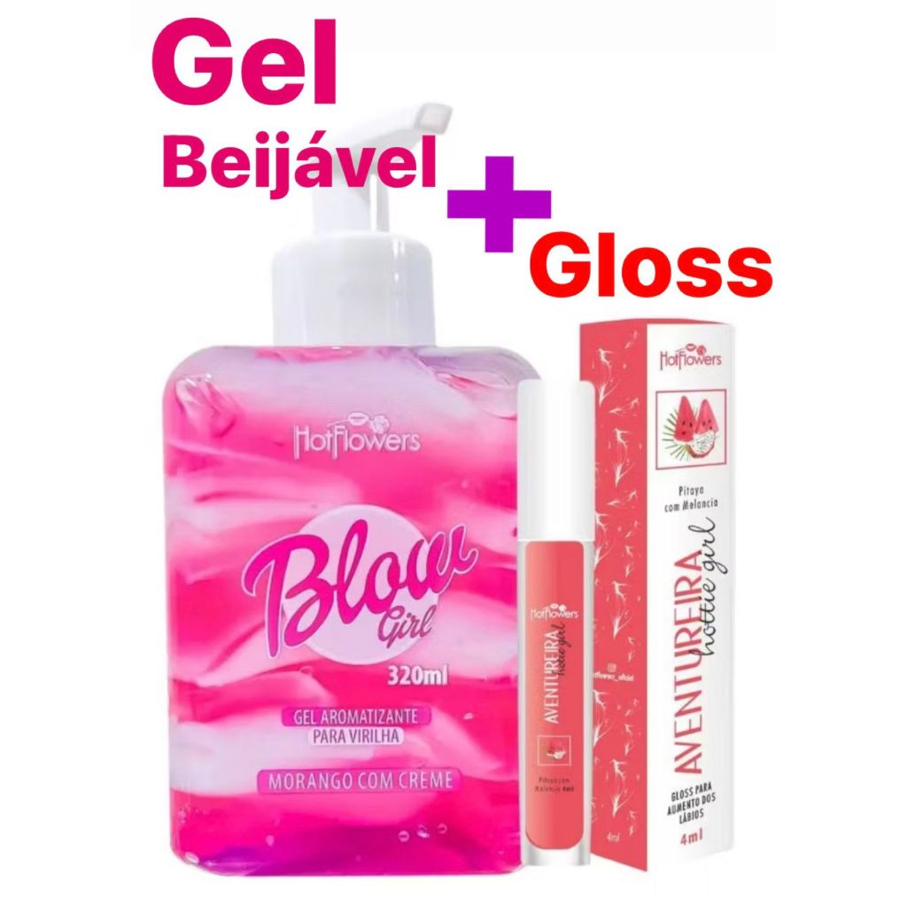 KIT HIDRATANTE creme corporal sensual hot babalu flowers blow + gloss ...