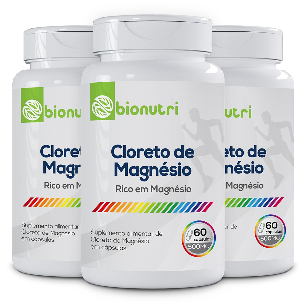 Kit 3x Suplemento Cloreto de Magnesio 60 Capsulas - Bionutri | Shopee Brasil