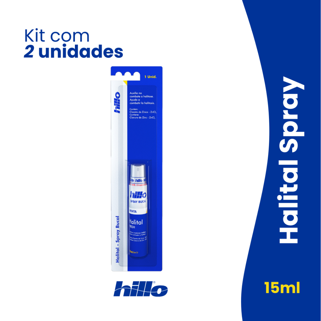 Kit 2 Spray Bucal Hálito 15ml Hillo Halital | Shopee Brasil