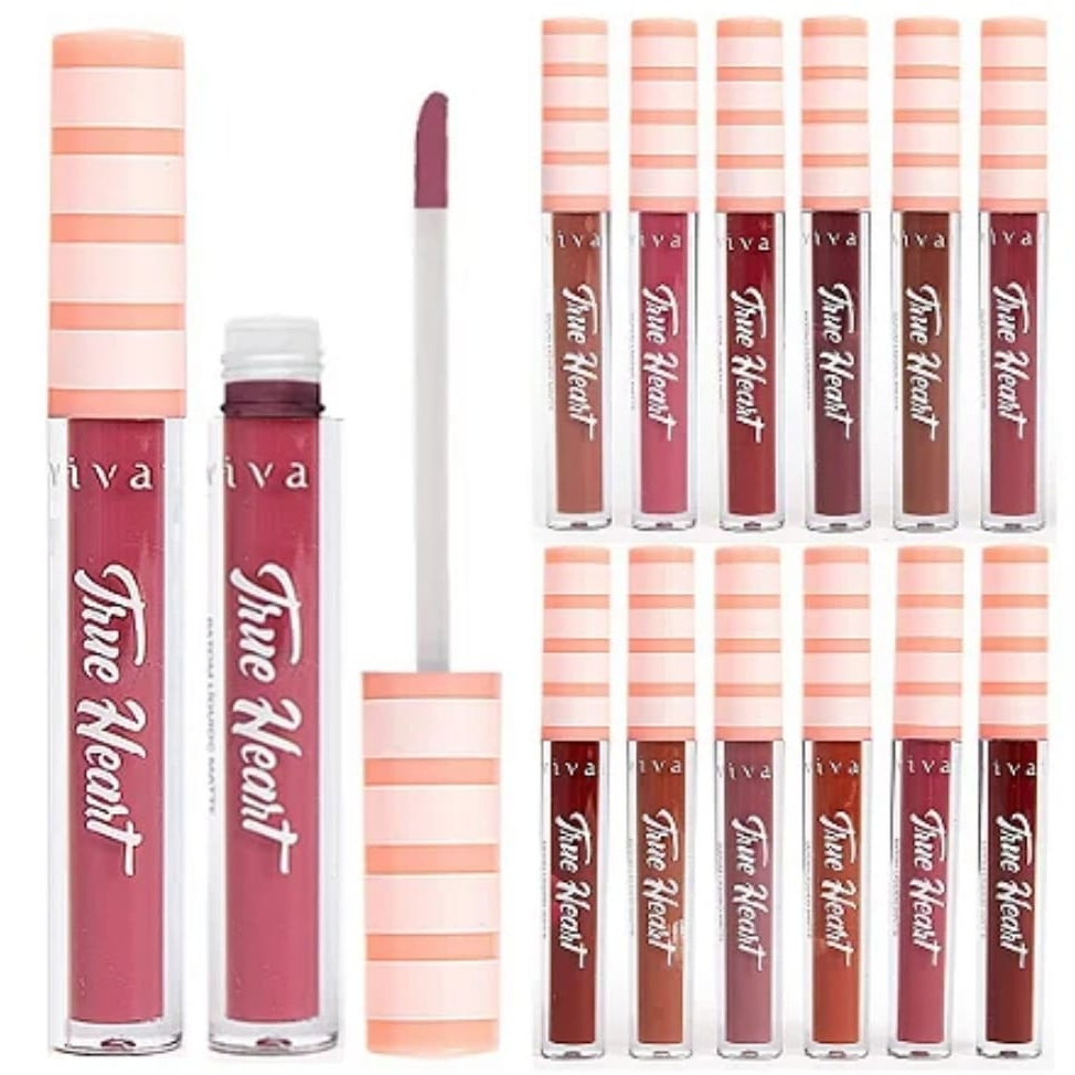 kit 6 Batons Líquido Matte- True Heart Vivai | Shopee Brasil