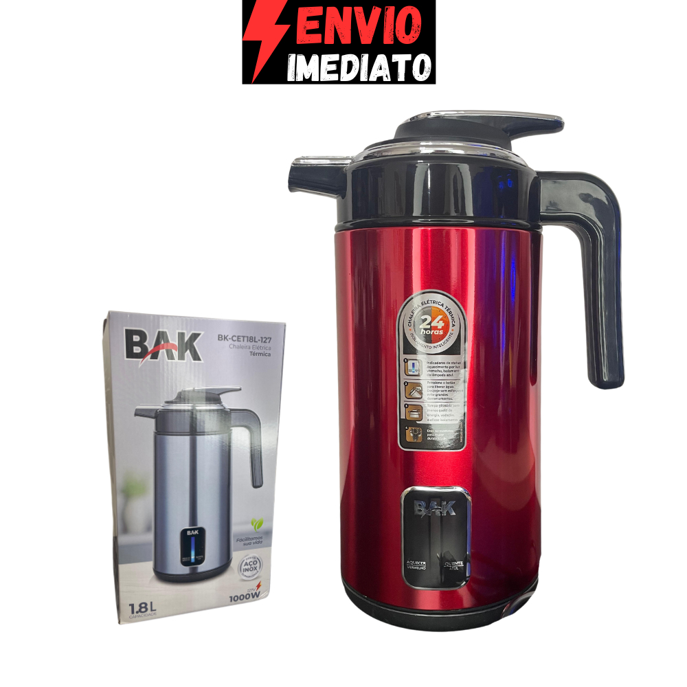 Chaleira Elétrica Jarra Garrafa Térmica Inox 1,8 Litros 110V e 220V | Shopee Brasil