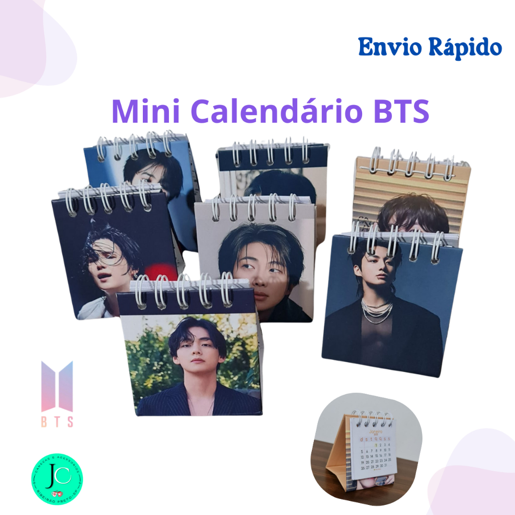 kit 7 Mini Calendário 2025 Personalizado Bts - kpop | Shopee Brasil