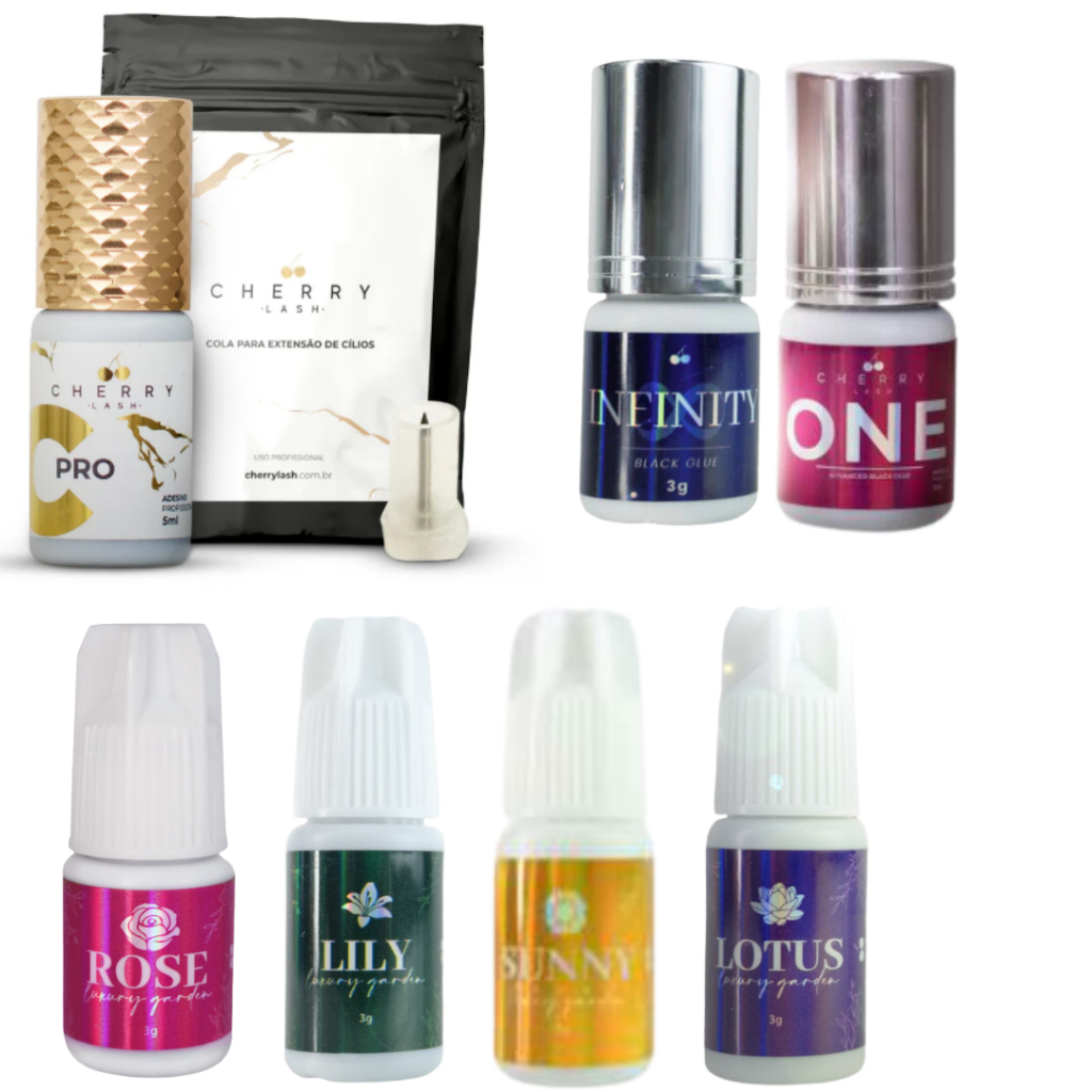 Cola Infinity Cherry Lash Adesivo One e Cola Pró C Cherry Lash Luxury Garden Lily Lótus Sunny ...