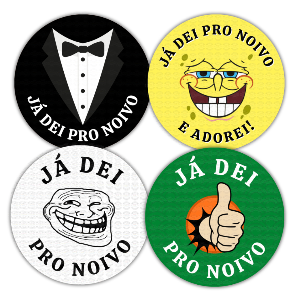 Kit Adesivos Divertidos HORA DA GRAVATA Casamento Já Dei Pro Noivo Tags ...