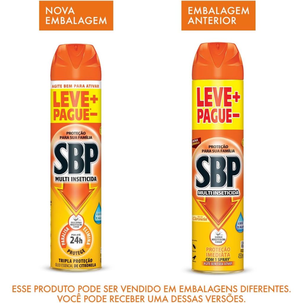 Kit 2 Sbp Multi Inseticida Aerossol Citronela 450ml Cada | Shopee Brasil