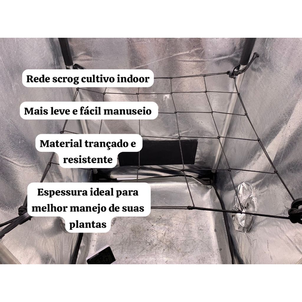 tela/Rede Scrog com ganchos, cultivo indoor p/grow e estufas de cultivo ...
