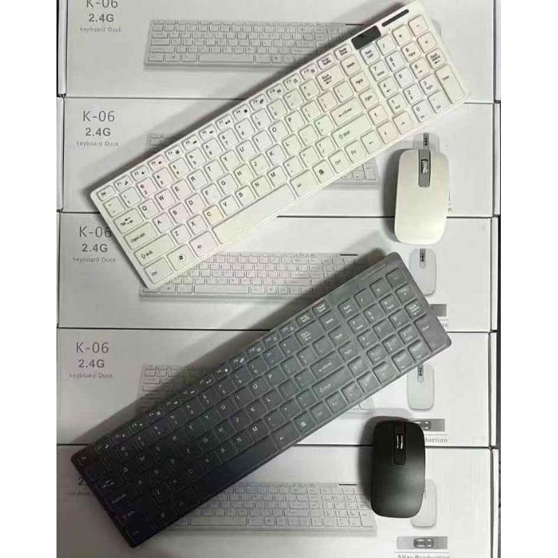 kit teclado e mouse sem fio K06 | Shopee Brasil