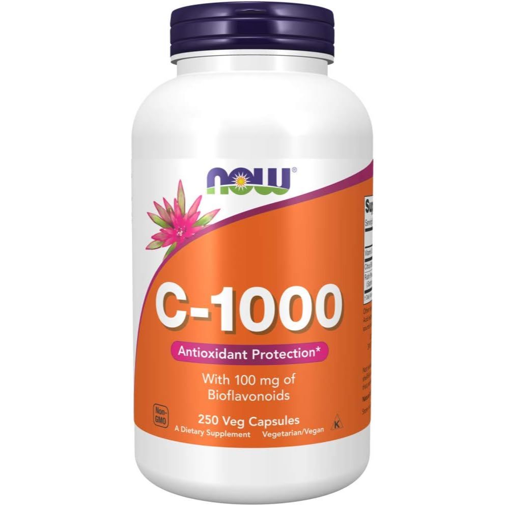NOW Vitamin C-1000mg + Bioflavonoids - 250 Cápsulas Veg ORIGINAL IMPORTADO | Shopee Brasil