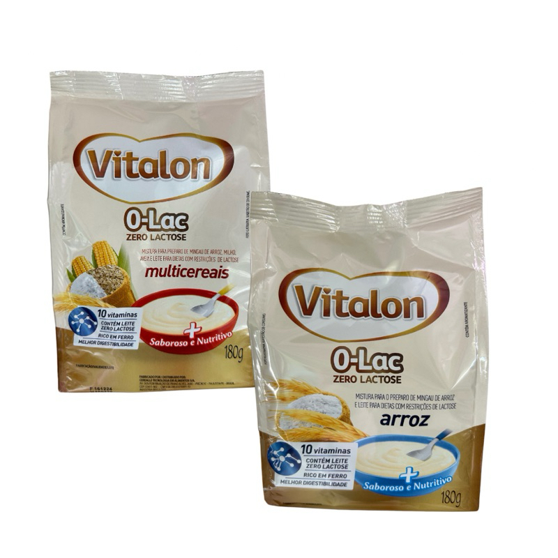 Kit 3 Sachês VITALON ZERO LACTOSE Arroz Multicereais 180g | Shopee Brasil