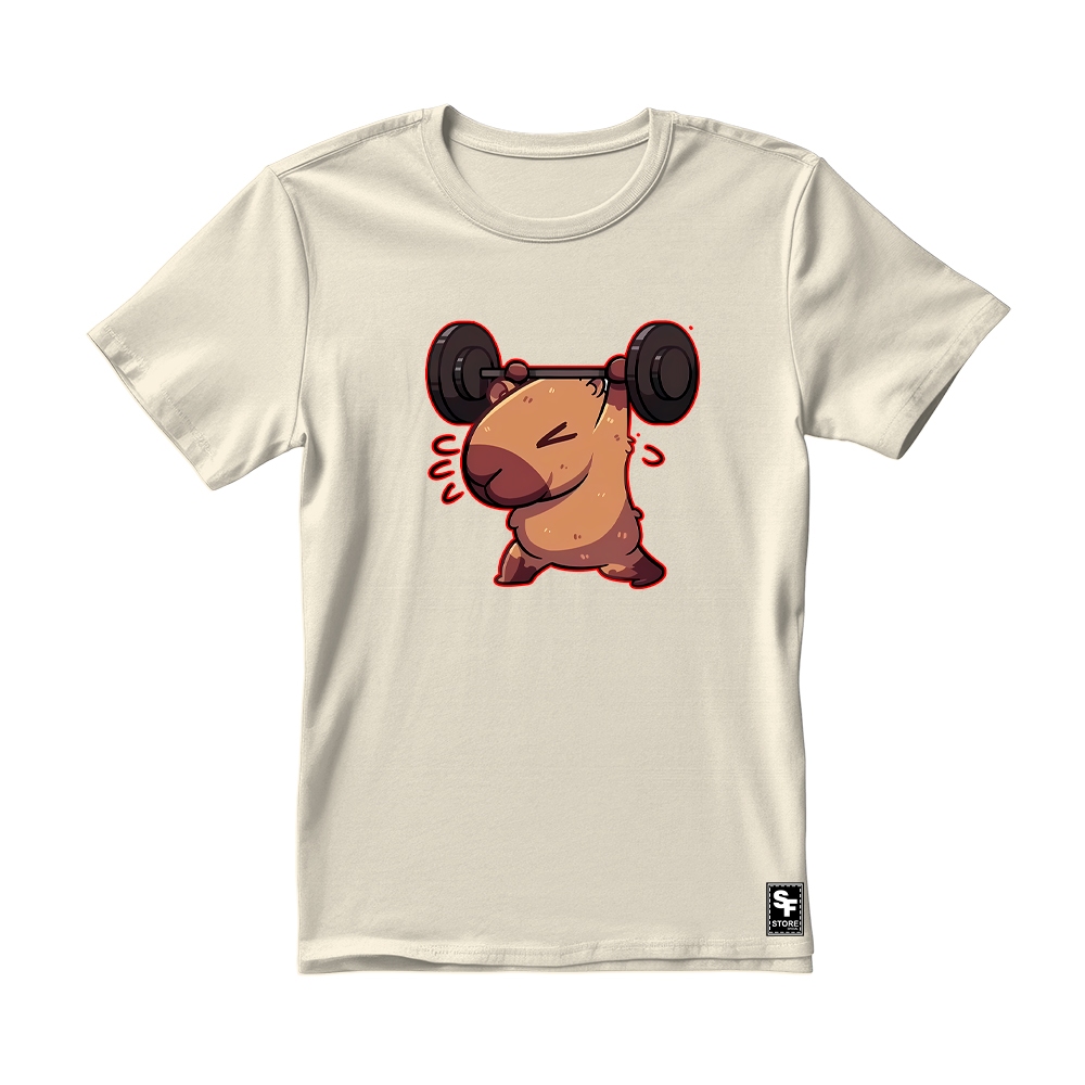 Camiseta Para Academia com Estampa Capivara Maromba Treinando em DTF ...