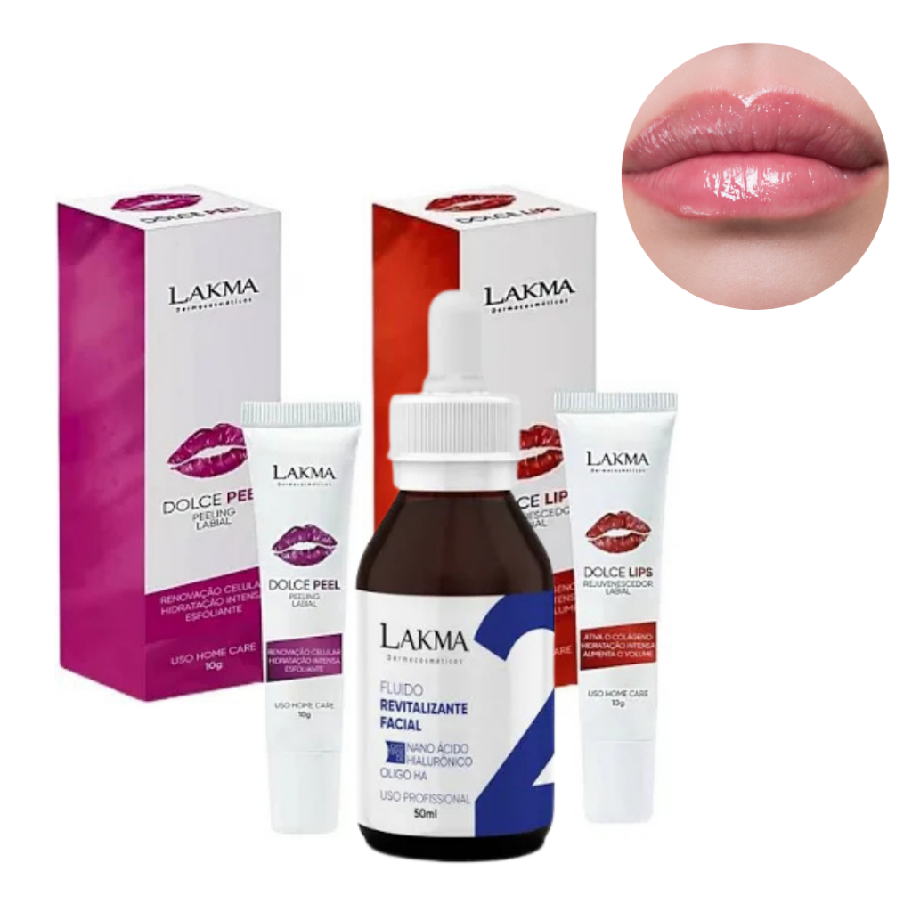 Kit Hidra Gloss Labial Hidratação e Volume 3 Itens Lakma | Shopee Brasil