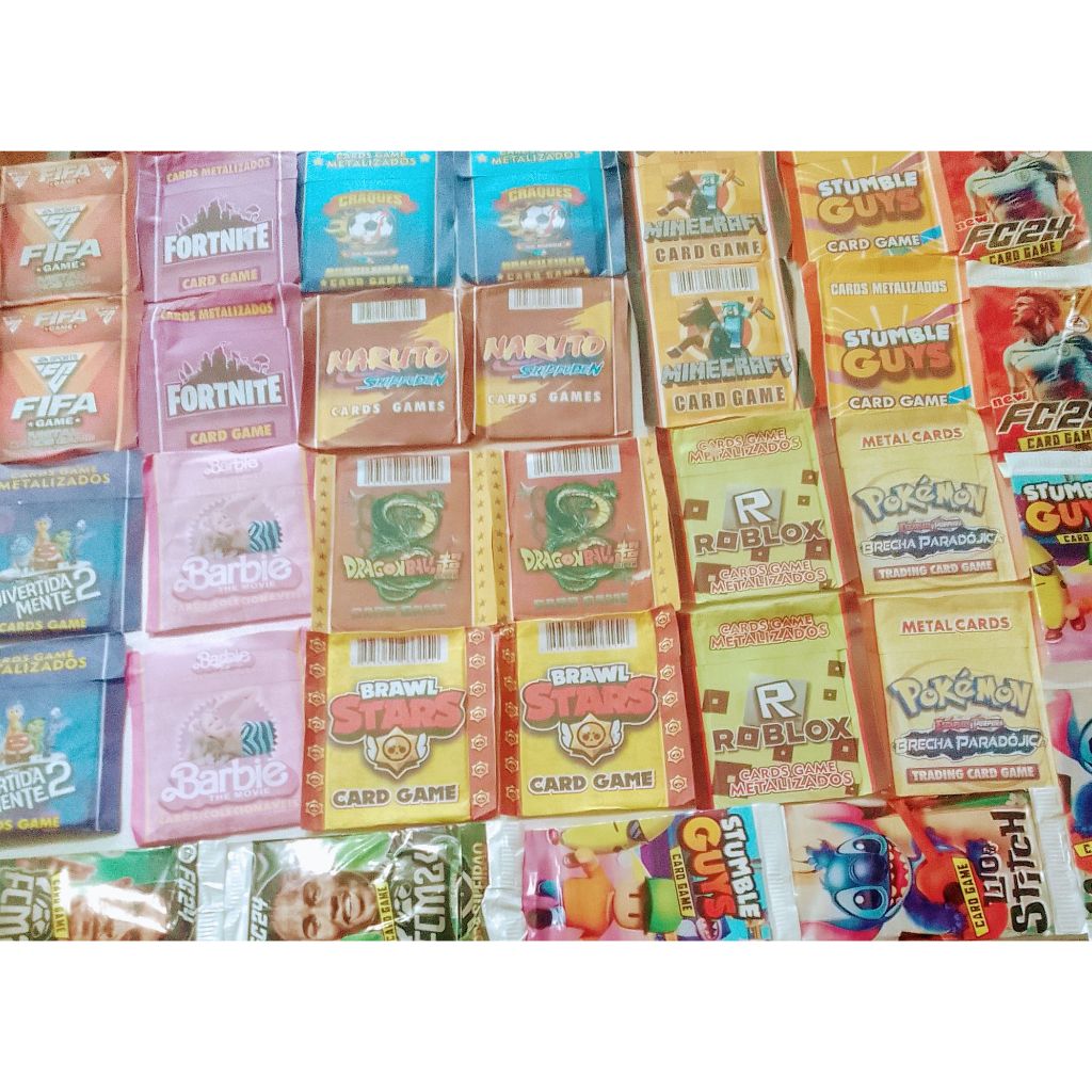 KIT 10 PACOTES CARDS COLECIONAVEIS *** | Shopee Brasil