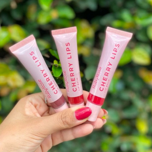Lip Balm Gloss Hidratante Labial Cherry Lips Ruby Rose | Shopee Brasil