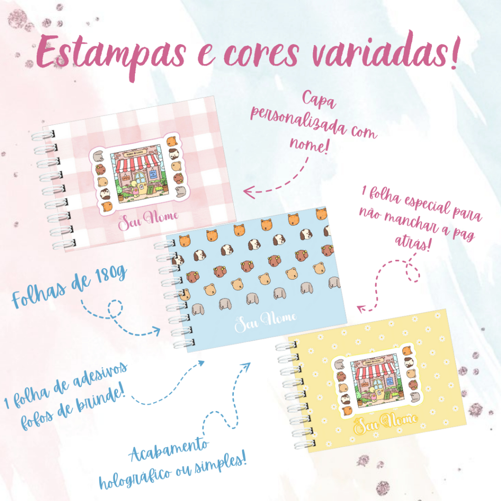 Livro de Colorir Bobbie Goods 180G - Capa Dura - Vários Modelos 50 ou ...