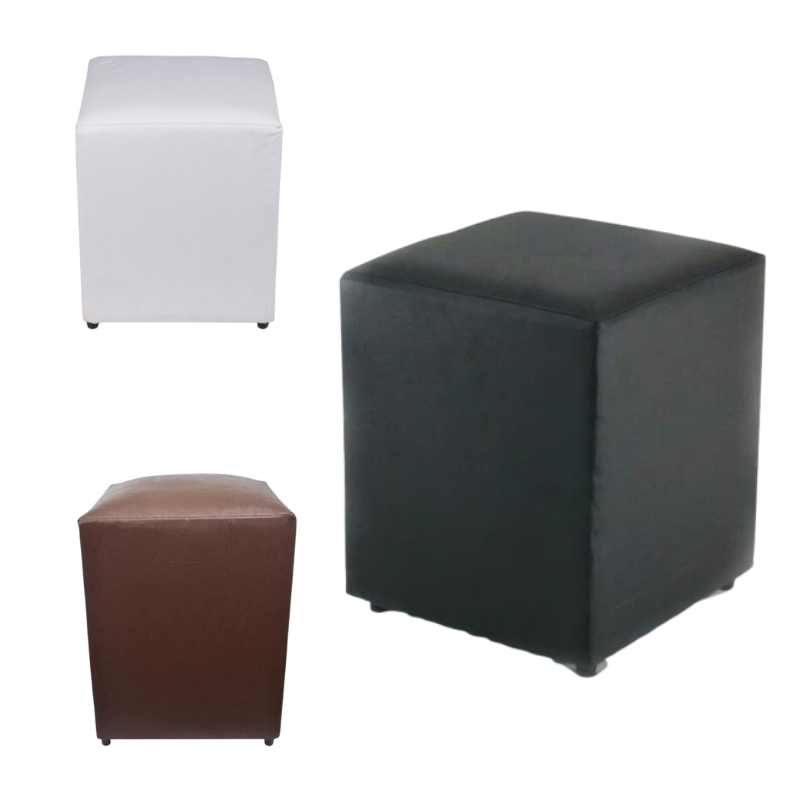 Puff Puf Quadrado Reforçado Decorativo Penteadeira Em Corino 42x33 ...