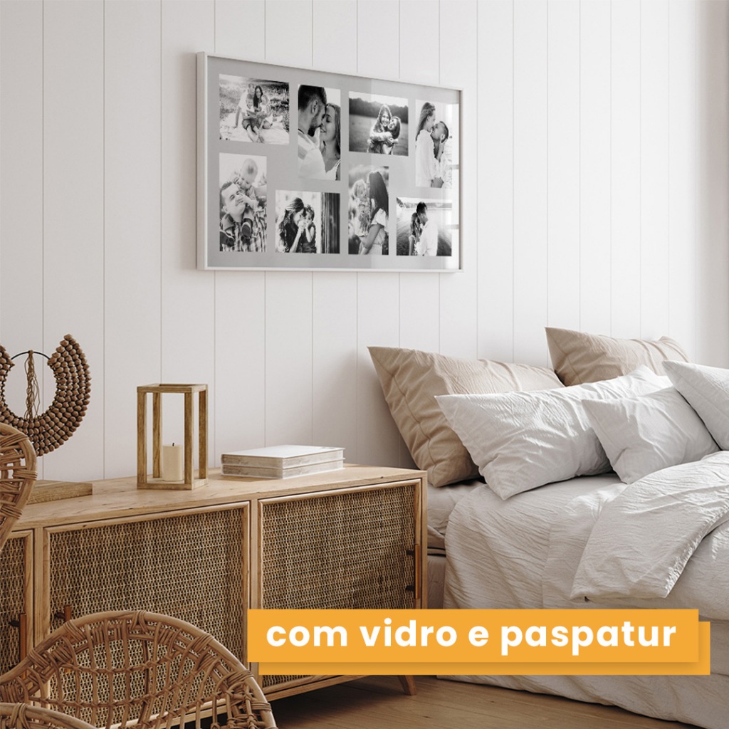 Painel Quadro Multifotos Parede 8 Fotos 10x15 Vidro | Shopee Brasil