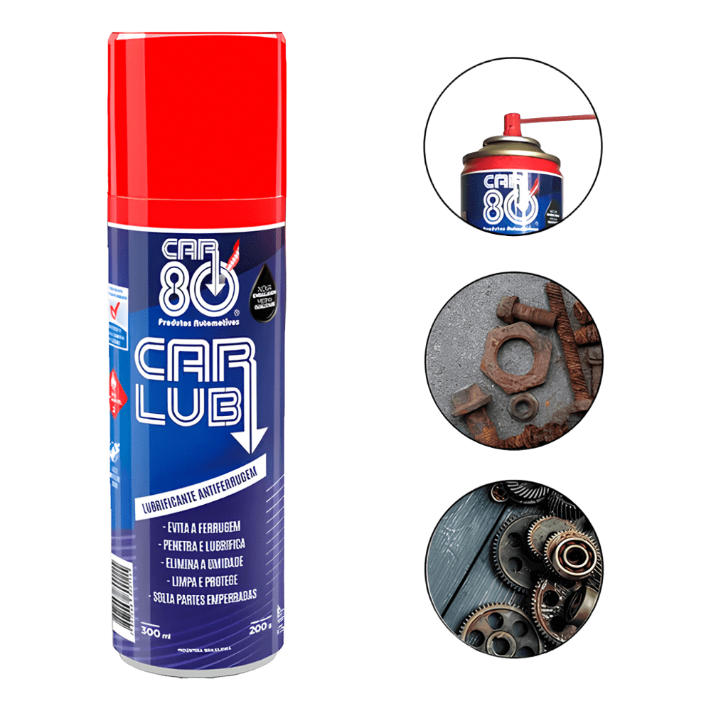 Lubrificante Anti Ferrugem Desengripante Multiuso Car Lub Car 80 300ml ...