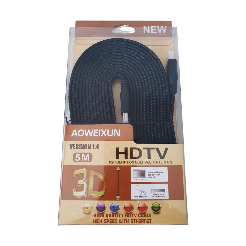 CABO HDMI 5M NYLON TRANÇADO BLINDADO HDTV FULL HD 4K 3D | Shopee Brasil