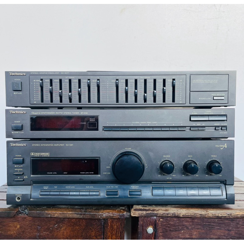 Som Antigo Amplificador Technics Classe A Su-g91 + Equalizador E Rádio - Tuner Amplifier ...