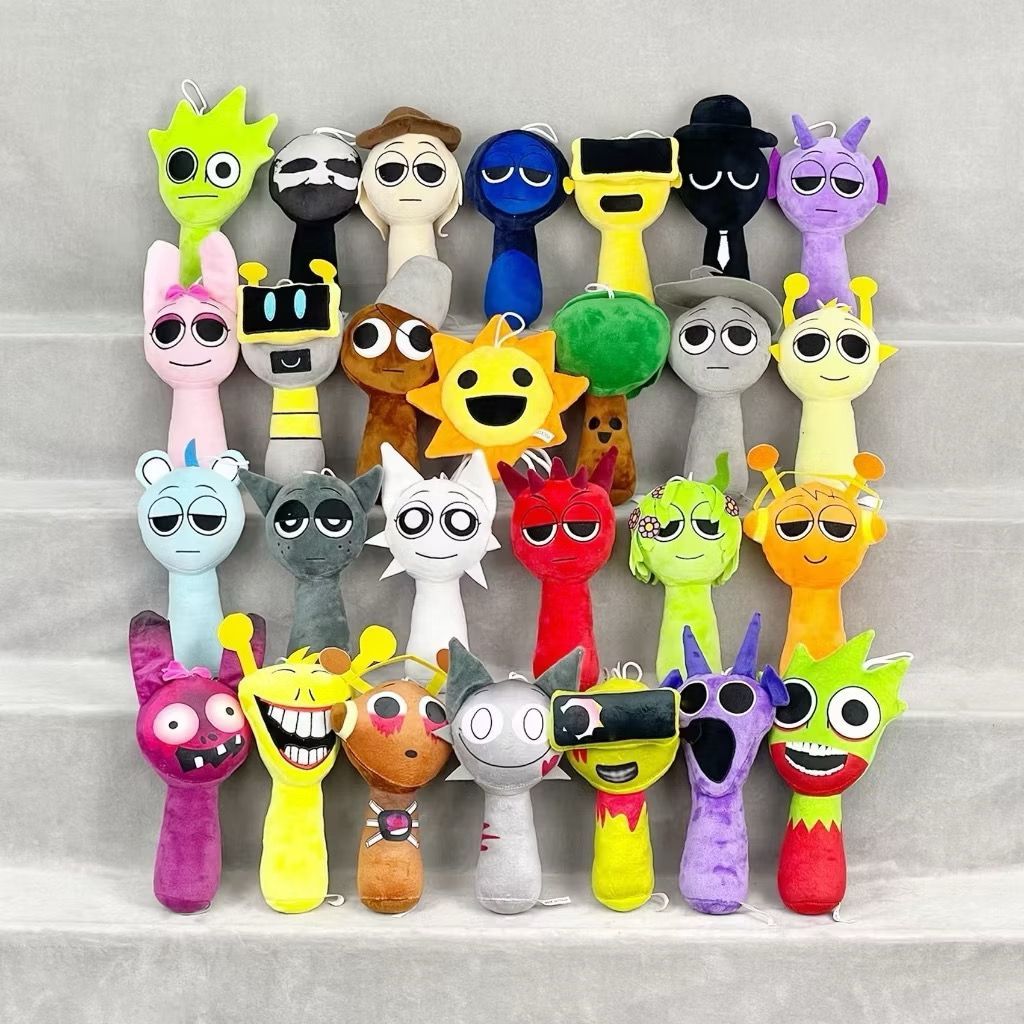 Sprunki Incredibox Plushie Wenda Cinza Oren Raddy 35cm Bonecos De ...
