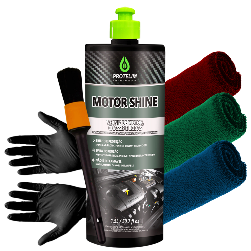 Motor Shine 1,5l Protelim Verniz De Motor Melhor Rendimento Brilho ...