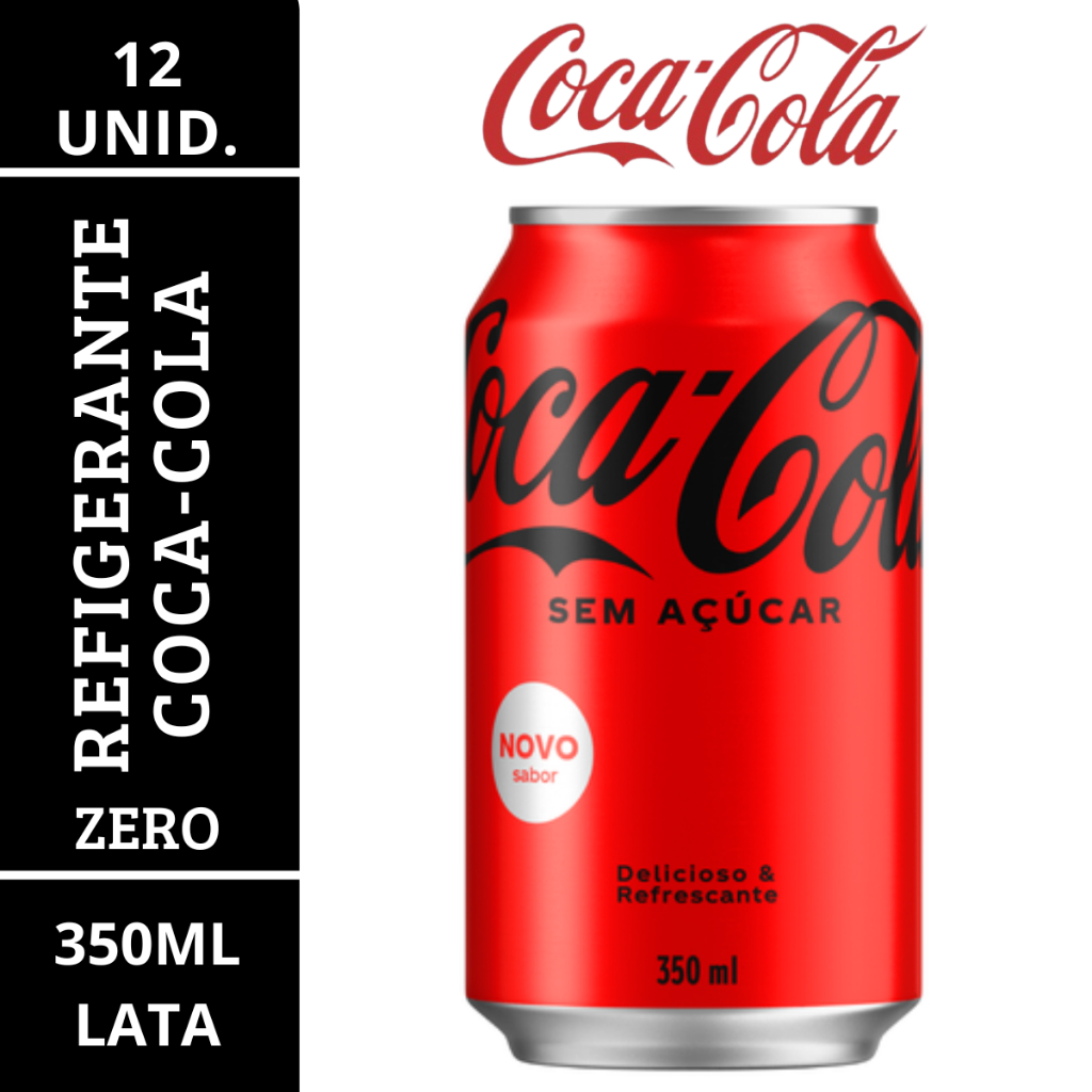 Refrigerante Coca-cola Zero 350ml | Shopee Brasil