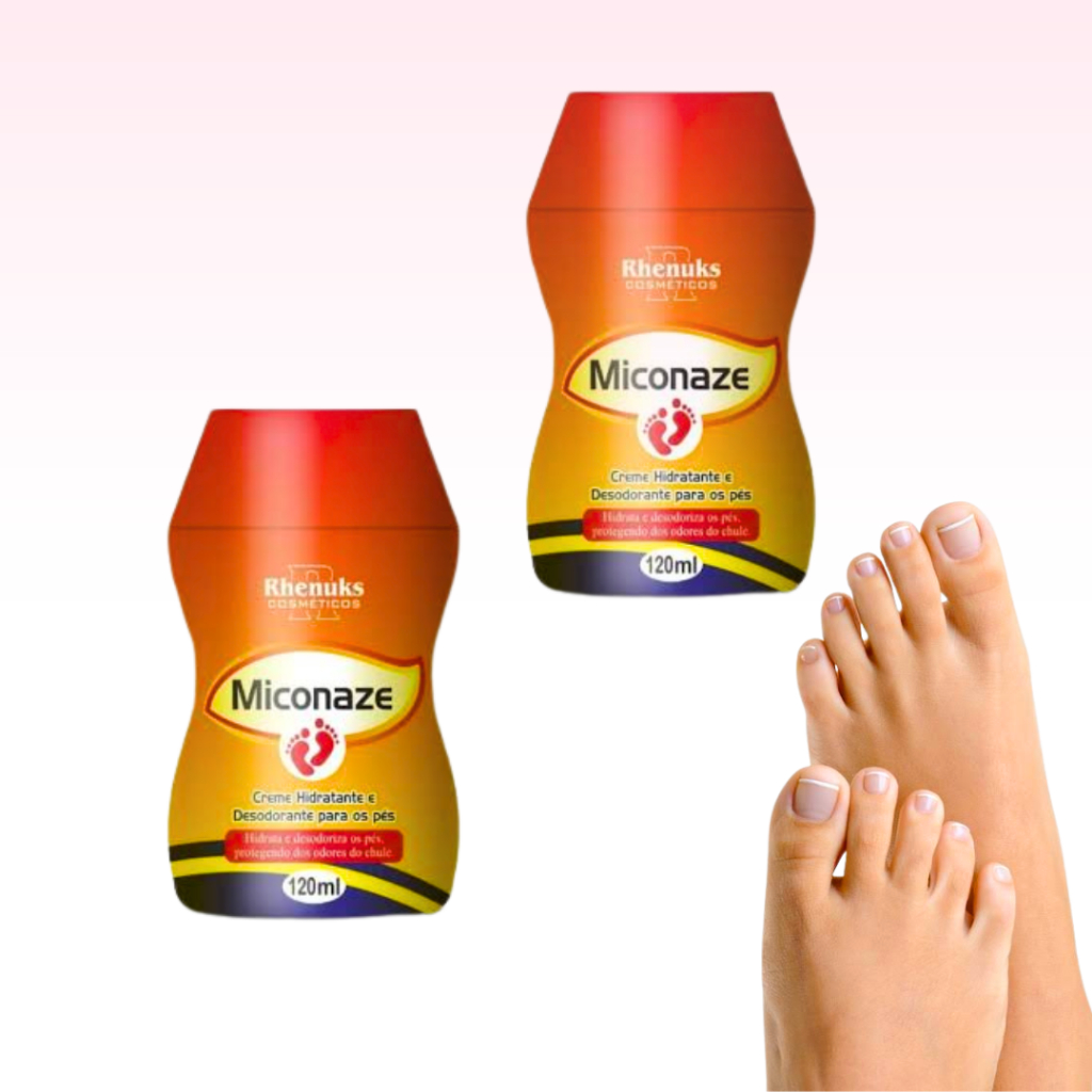 Kit 2 Miconaze Creme Anti Rachaduras Remove Chulé Hidrata Desodorizante ...