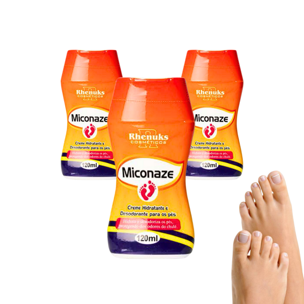 3 Cremes Miconaze Anti Chulé Remove Rachaduras Do Pé Micoses Frieiras ...